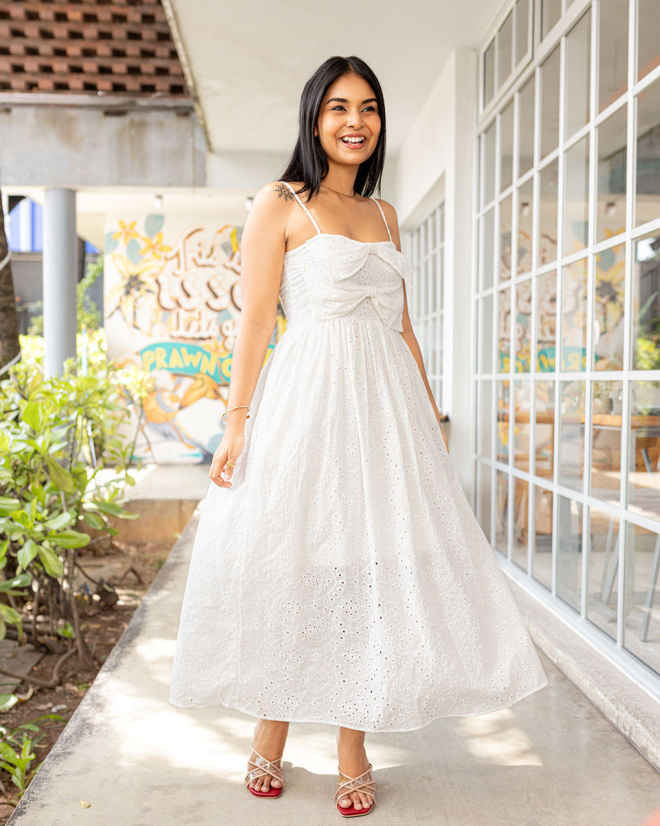 Daphny Cutlon Midi Dress -White – JoeY Clothing