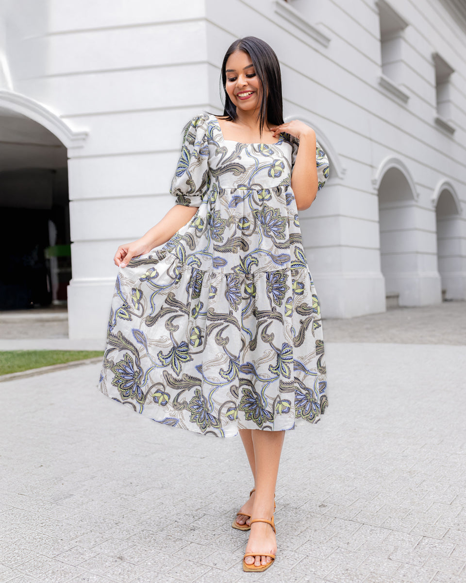 Rhea Layered Midi Dress – JoeY Clothing